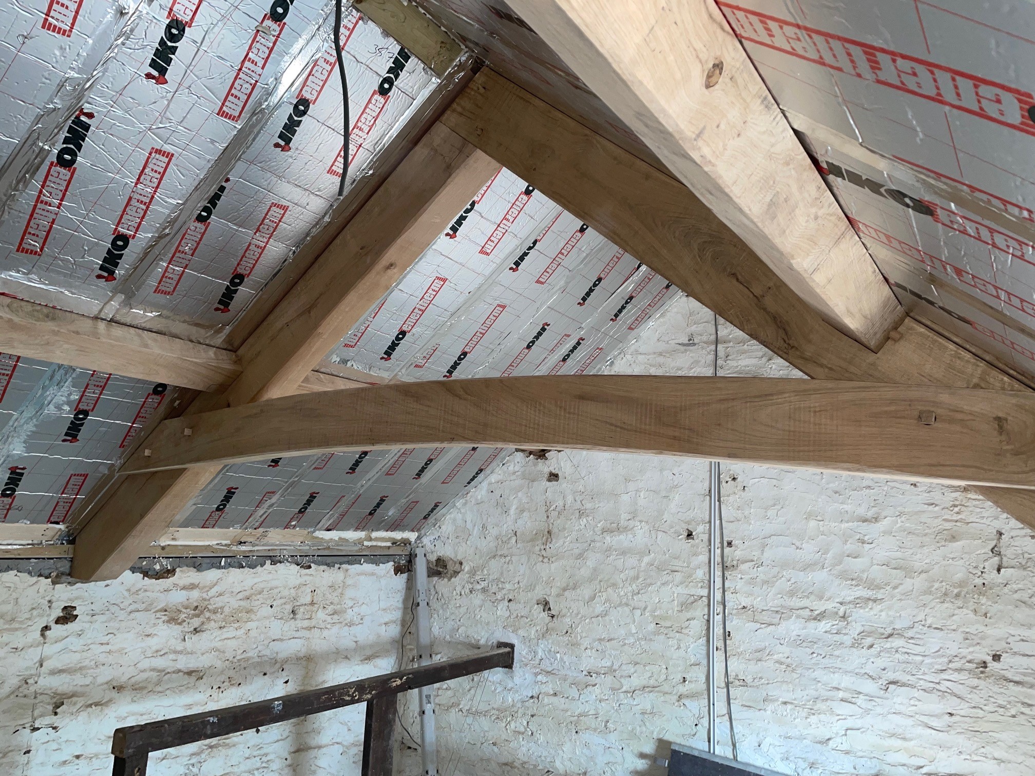 tie beam green oak feature truss for cornish barn conversion | Tamar ...